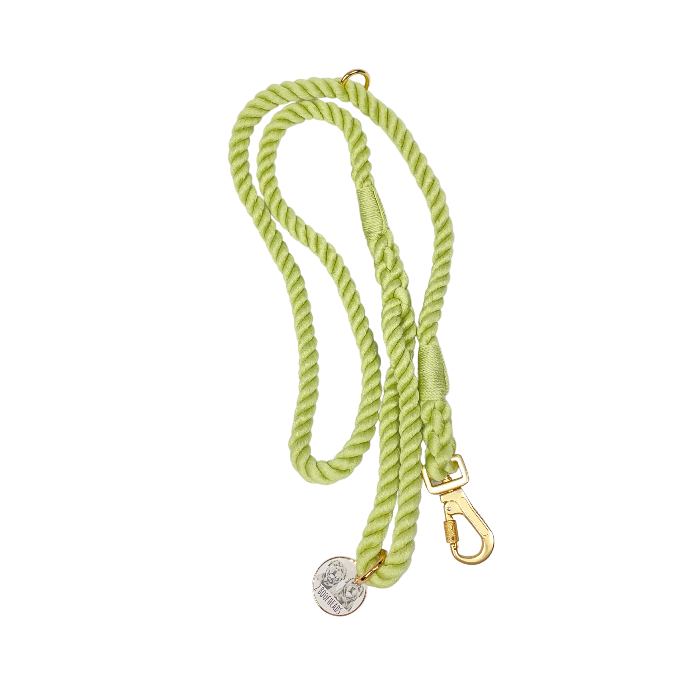 Rope leash with adjustable collar - Green – 2Boofheads